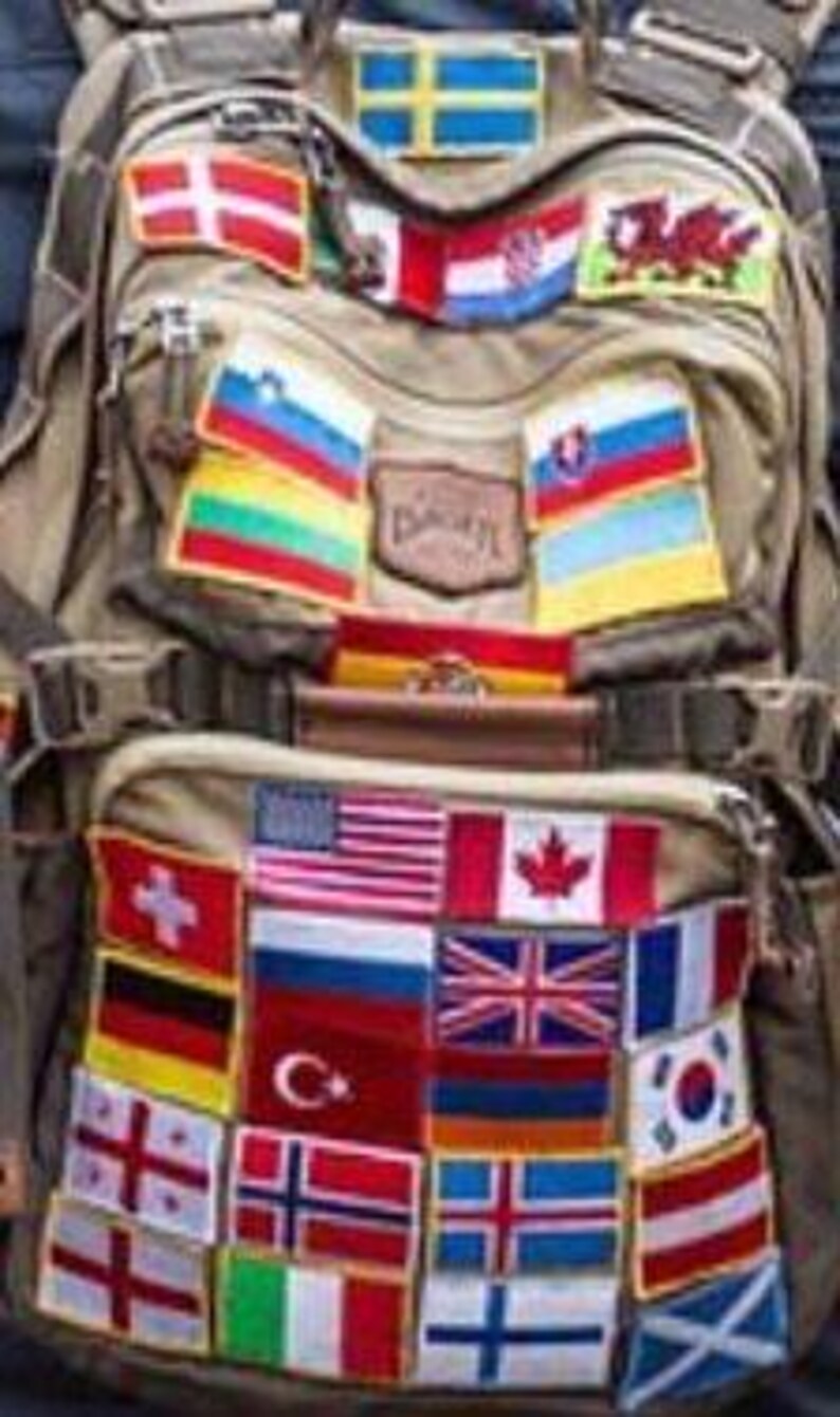 Flag Patches - Choose a Country Flag, Travel, Adventure, Sew On, Iron ...