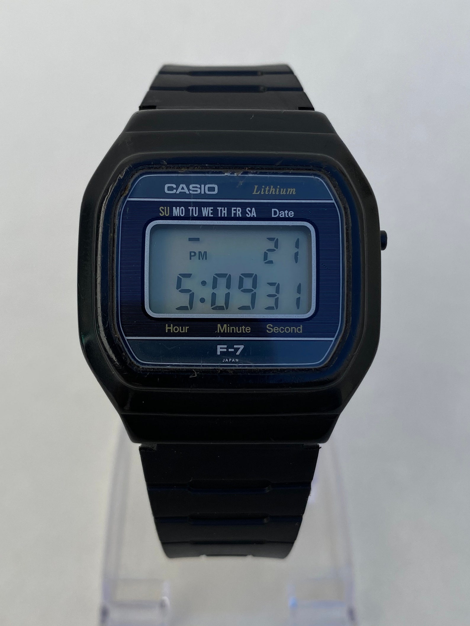 Vintage Casio F-7 Watch Mens Lithium Module 58 | Etsy