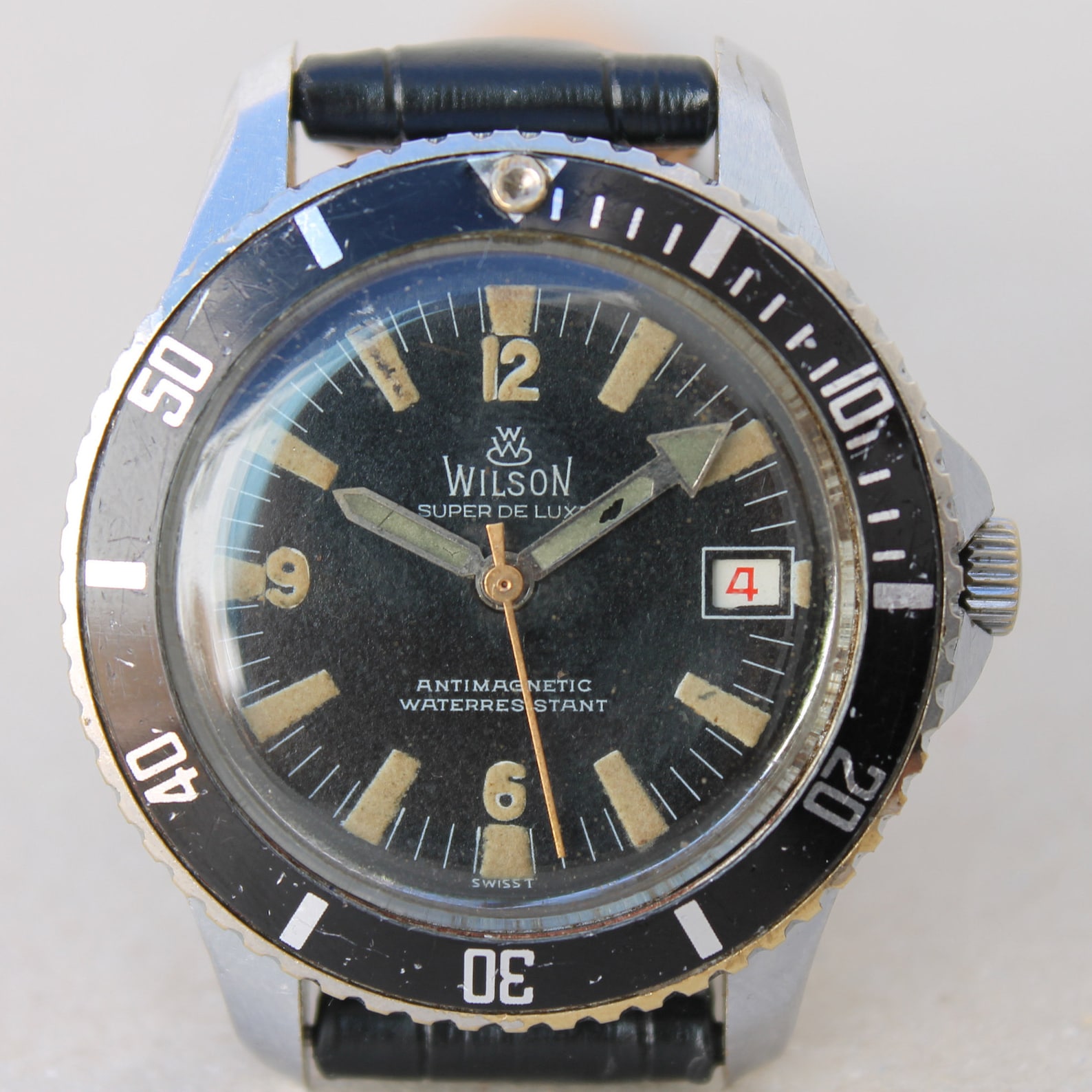 Vintage WILSON Super De Luxe Diver Watch Mens Hand-winding | Etsy