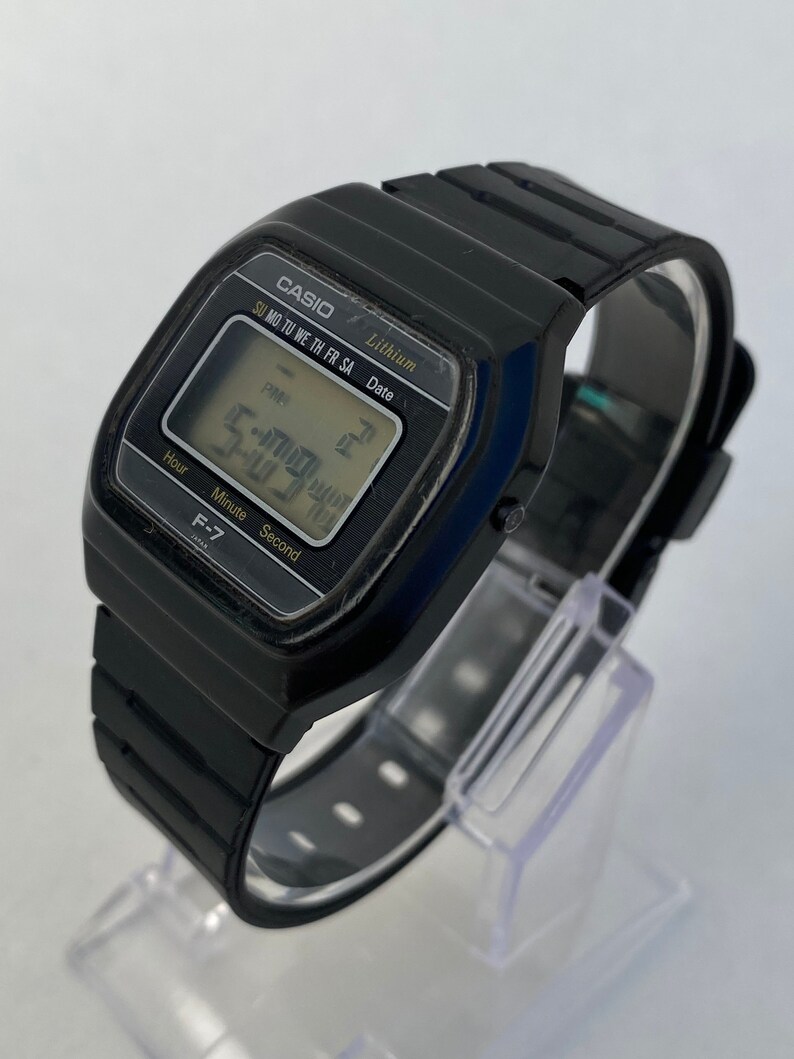 Vintage Casio F-7 Watch Mens Lithium Module 58 | Etsy