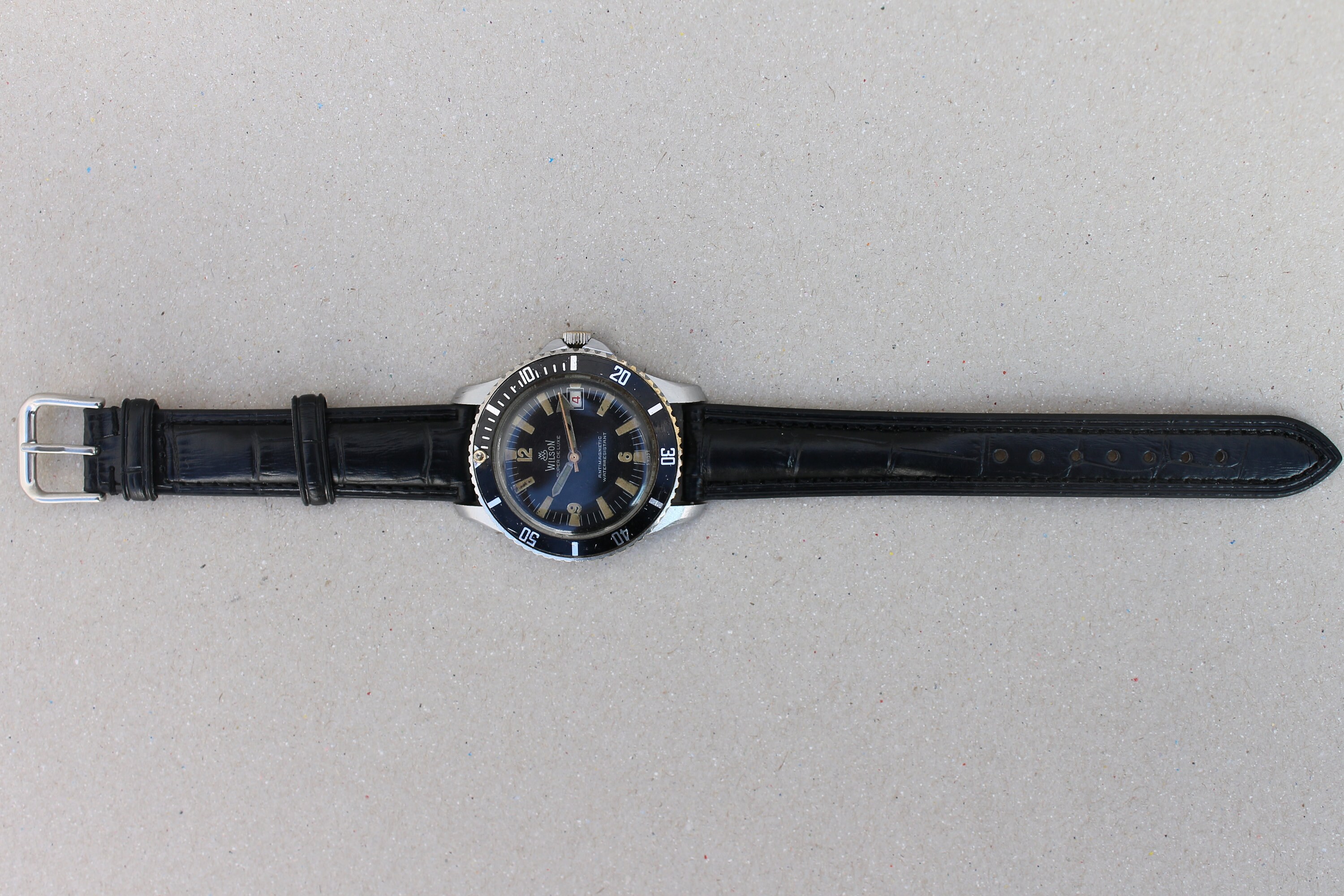 Vintage WILSON Super De Luxe Diver Watch Mens Hand-winding | Etsy