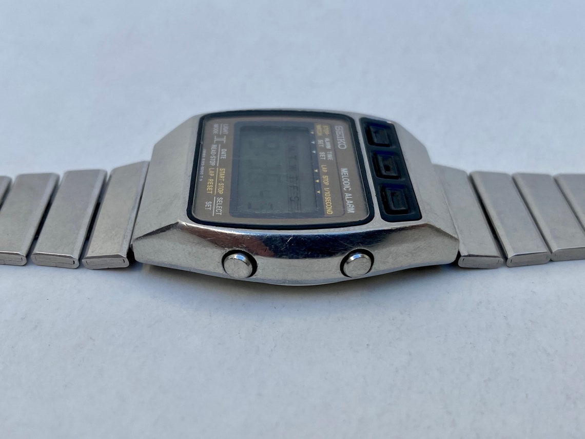 Vintage Seiko A169-5000 Melodic Alarm LCD Watch Mens | Etsy