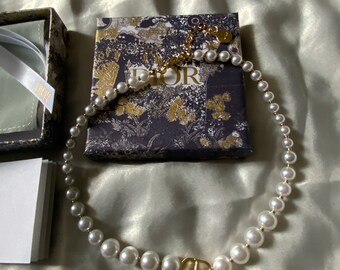 Dior pearl necklace | Etsy