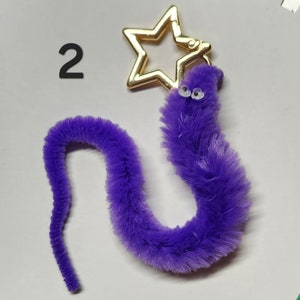Worm on a String Keychain - Etsy