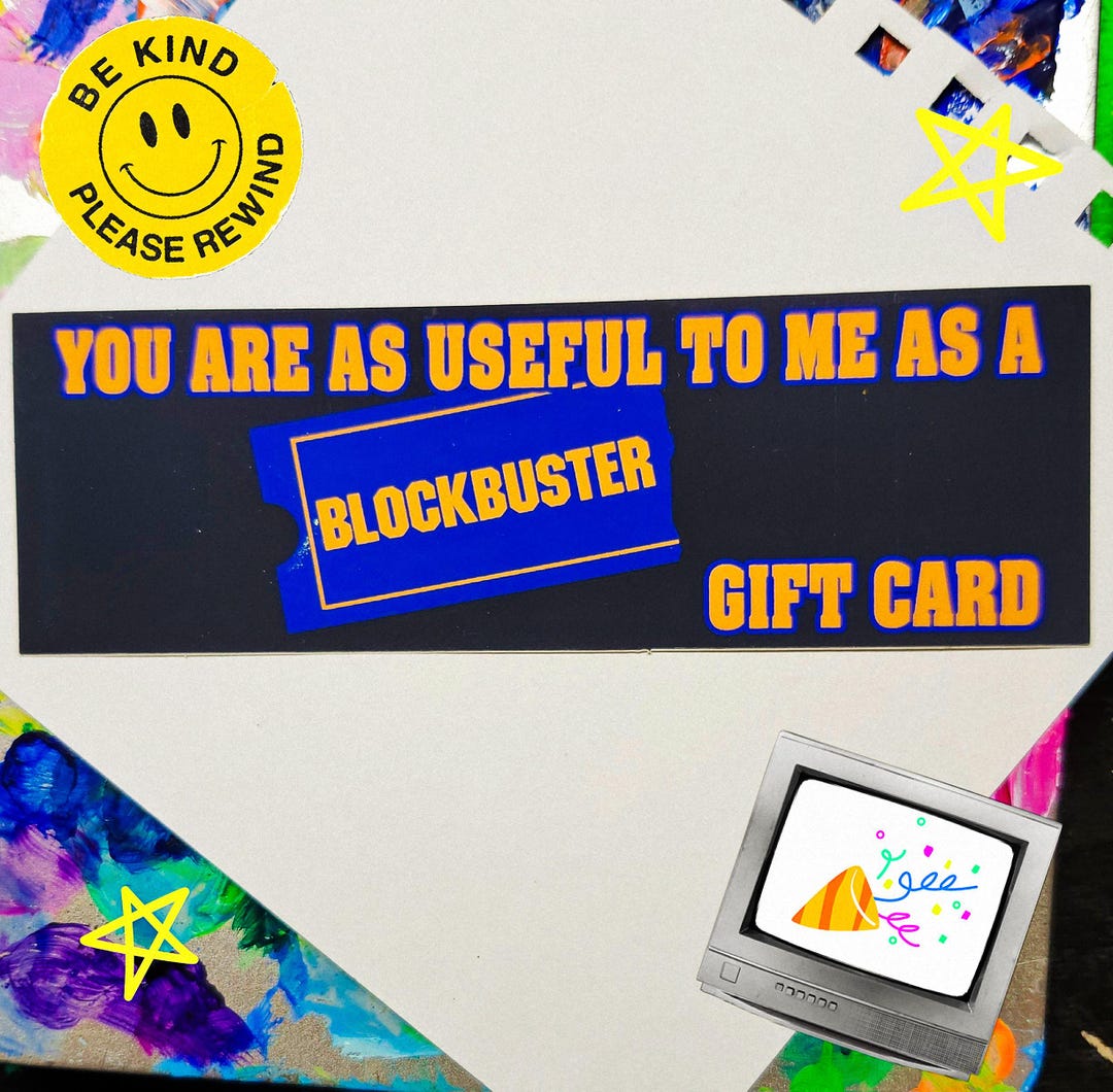 Blockbuster Bumper Sticker - Etsy