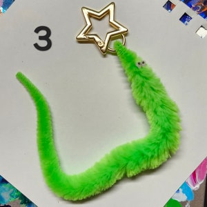 Worm on a String Keychain - Etsy