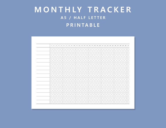 Printable Tracker Monthly Tracker Printable Planner | Etsy