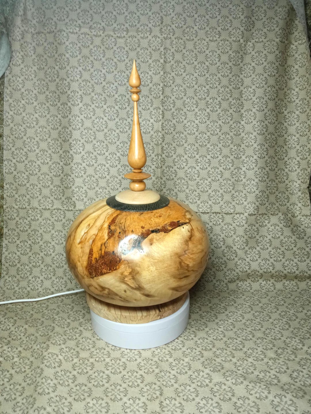 Very Beautiful Large Box in Hornbeam, Oak and Pear Wood, Carved ...