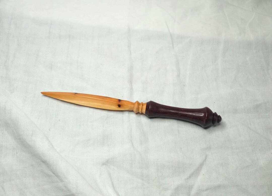 Paper Opener, Folder, Letter Opener in Iron and Yew Wood. - Etsy