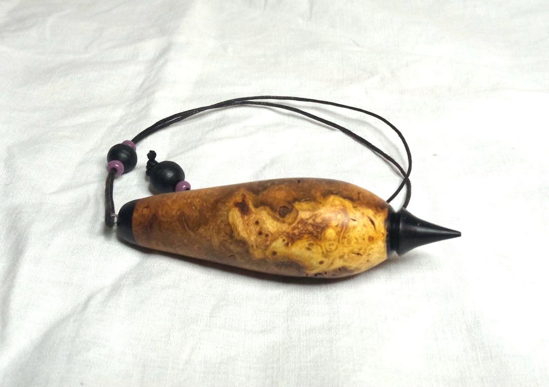 35 G. Robinia and Ebony Burl. Rare Pendulum for Dowsing, Source ...