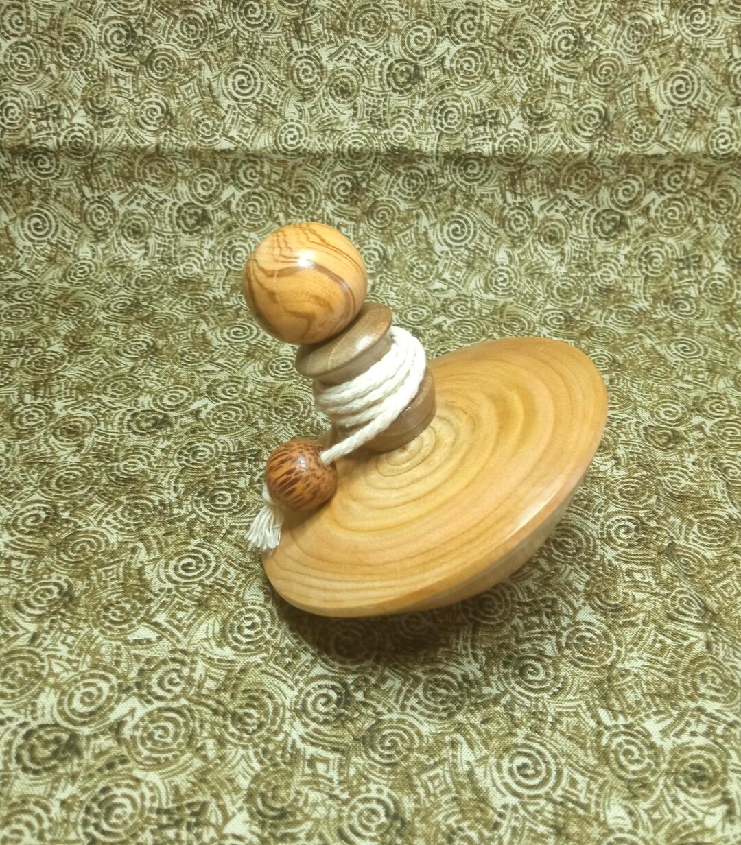 Beautiful Large Customizable String Spinning Top in Cherry, Black ...