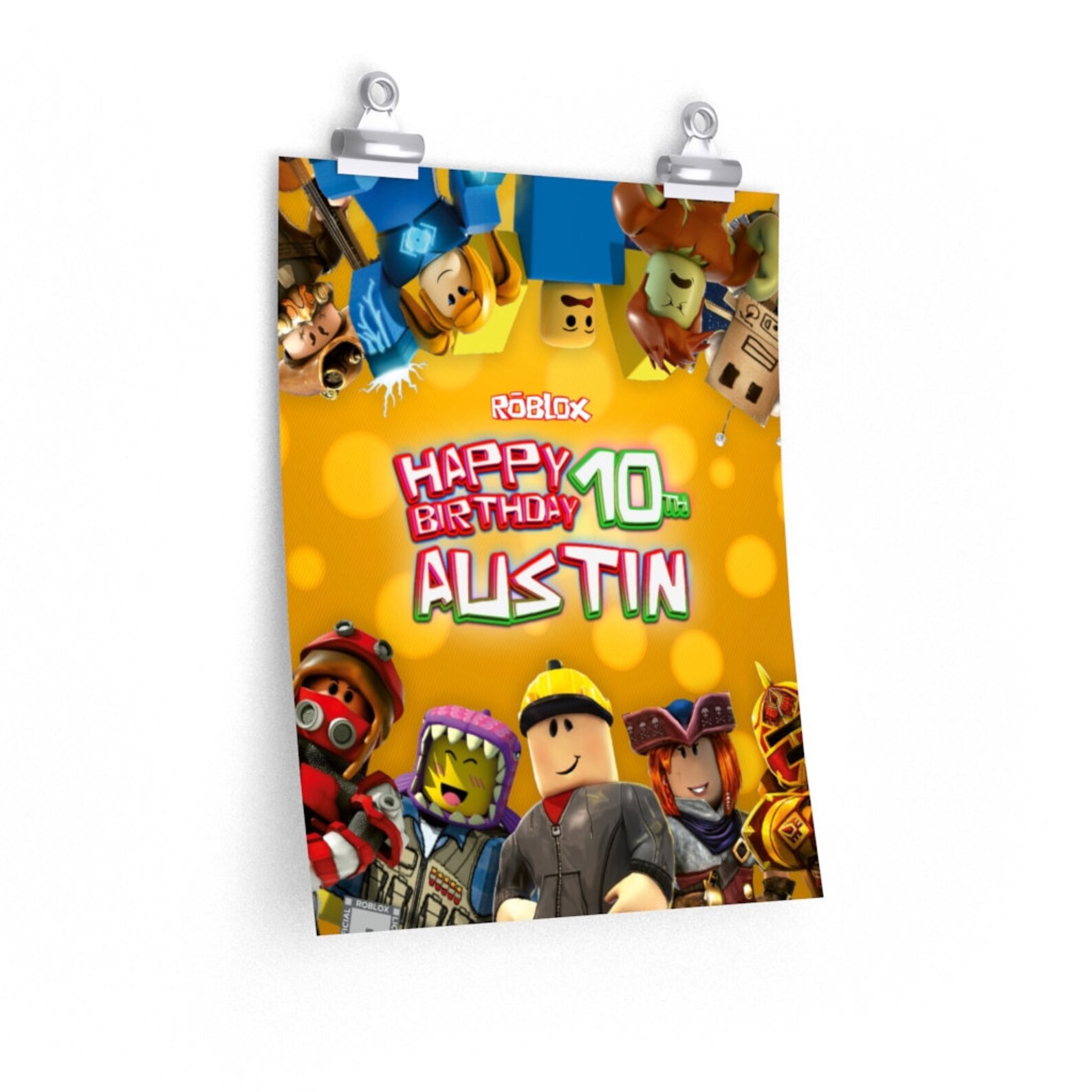 Roblox Personalized Birthday Poster | Etsy