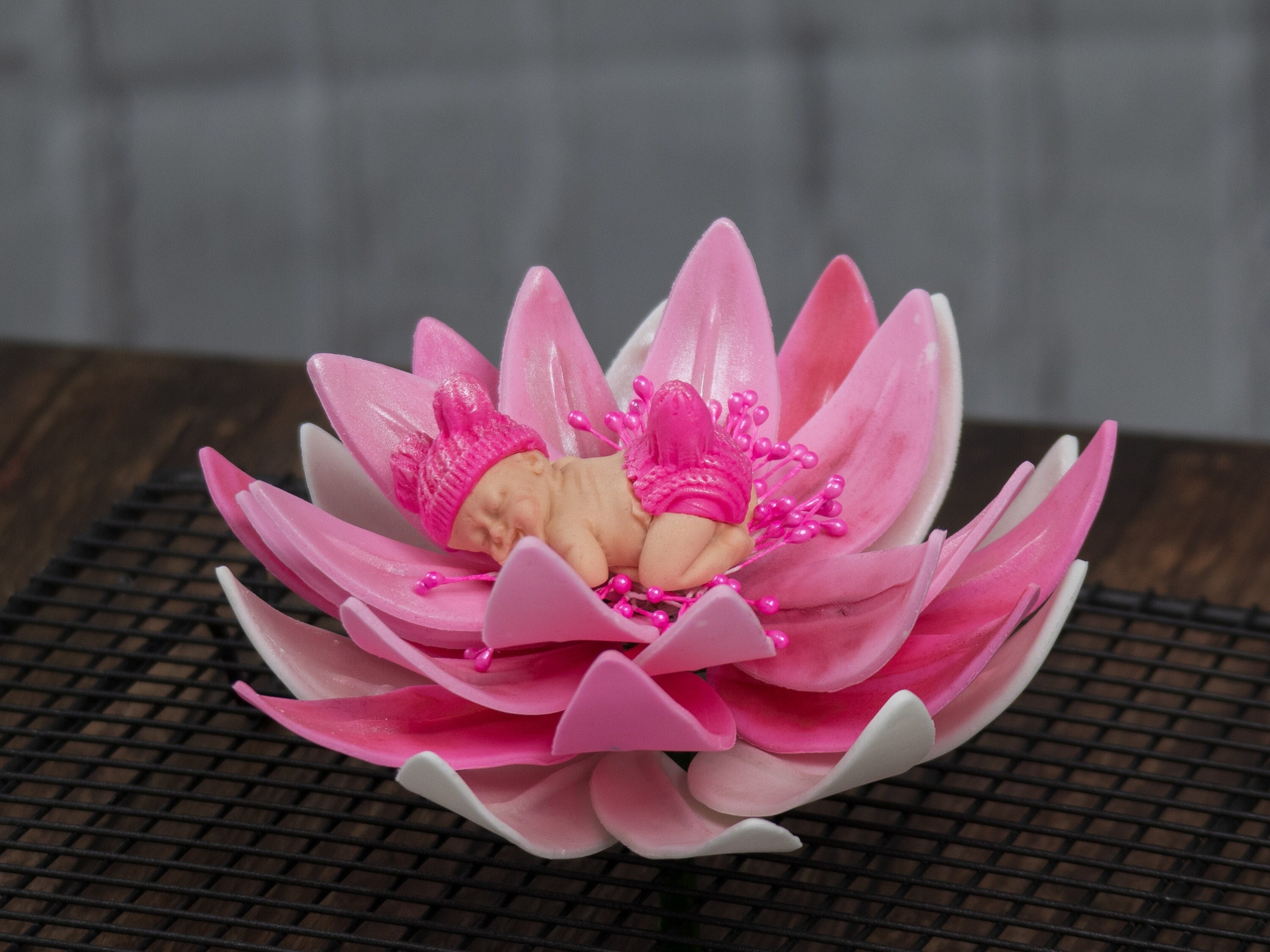 Vietnamese Lotus Flower Cupcake Topper Lotus Cake Topper Etsy UK