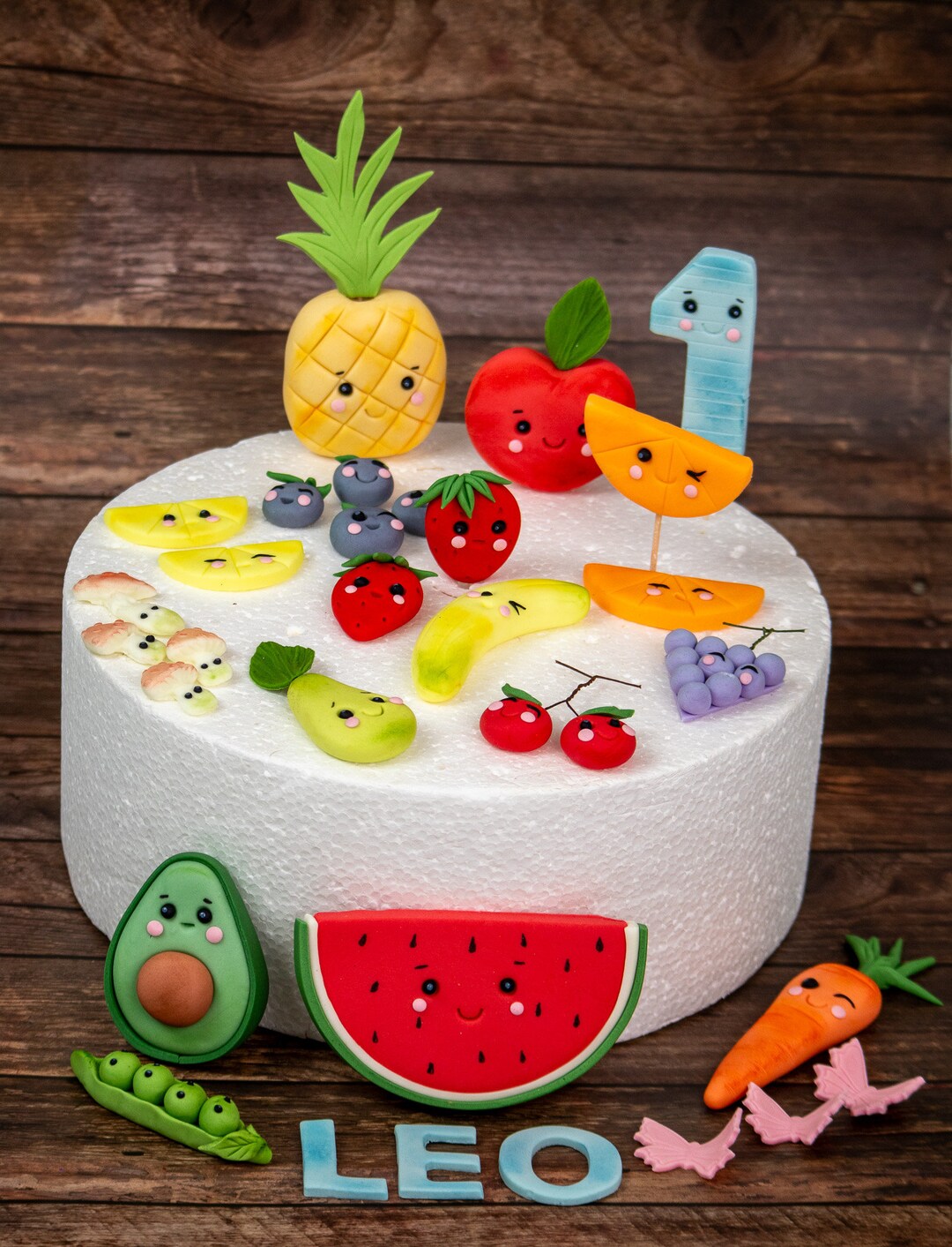 Fruit Cake Topper, Cake Topper Birthday Cake - Etsy UK