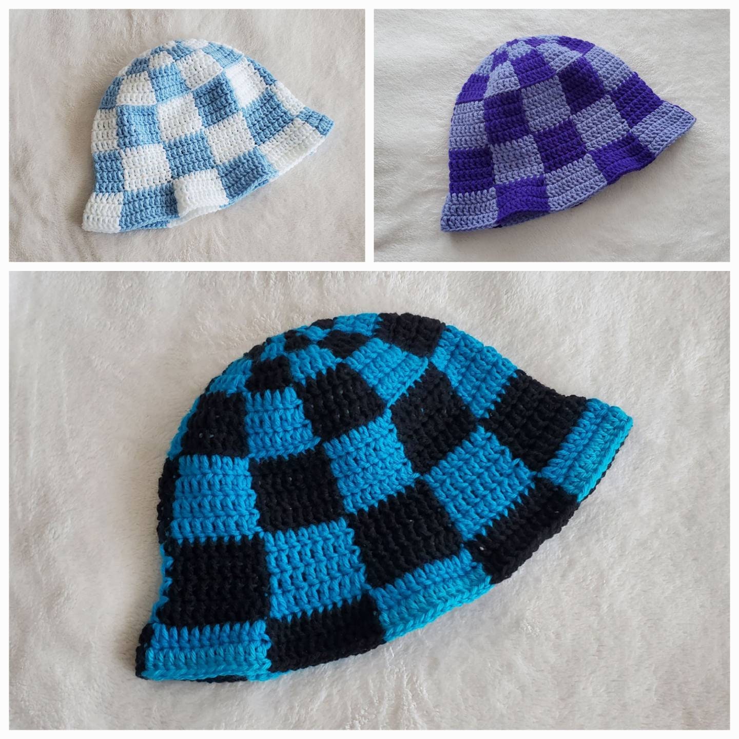 Checkered Bucket Hats READY TO SHIP medium - Etsy
