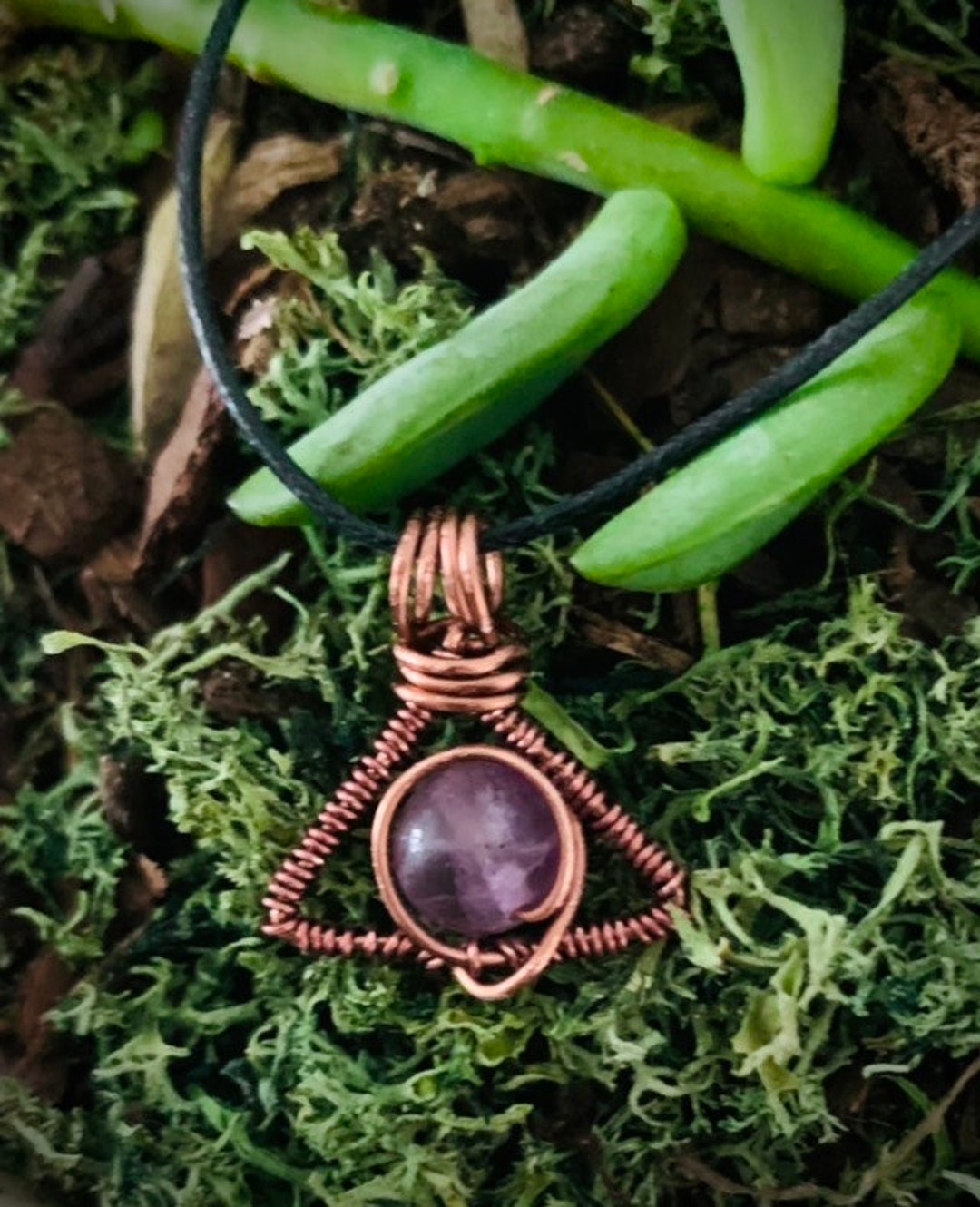 Sacred Geometry Wire Wrap Pendant With Amethyst Center Gemstone - Etsy