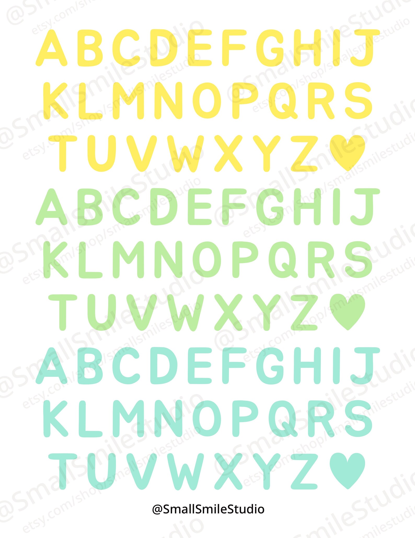 Pastel Alphabet Printable Stickers 3 Sheets Planner - Etsy