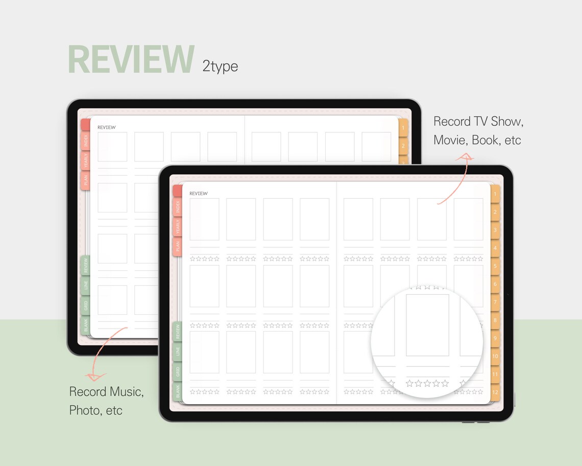 Undated Digital Planner Goodnotes Planner Notability - Etsy