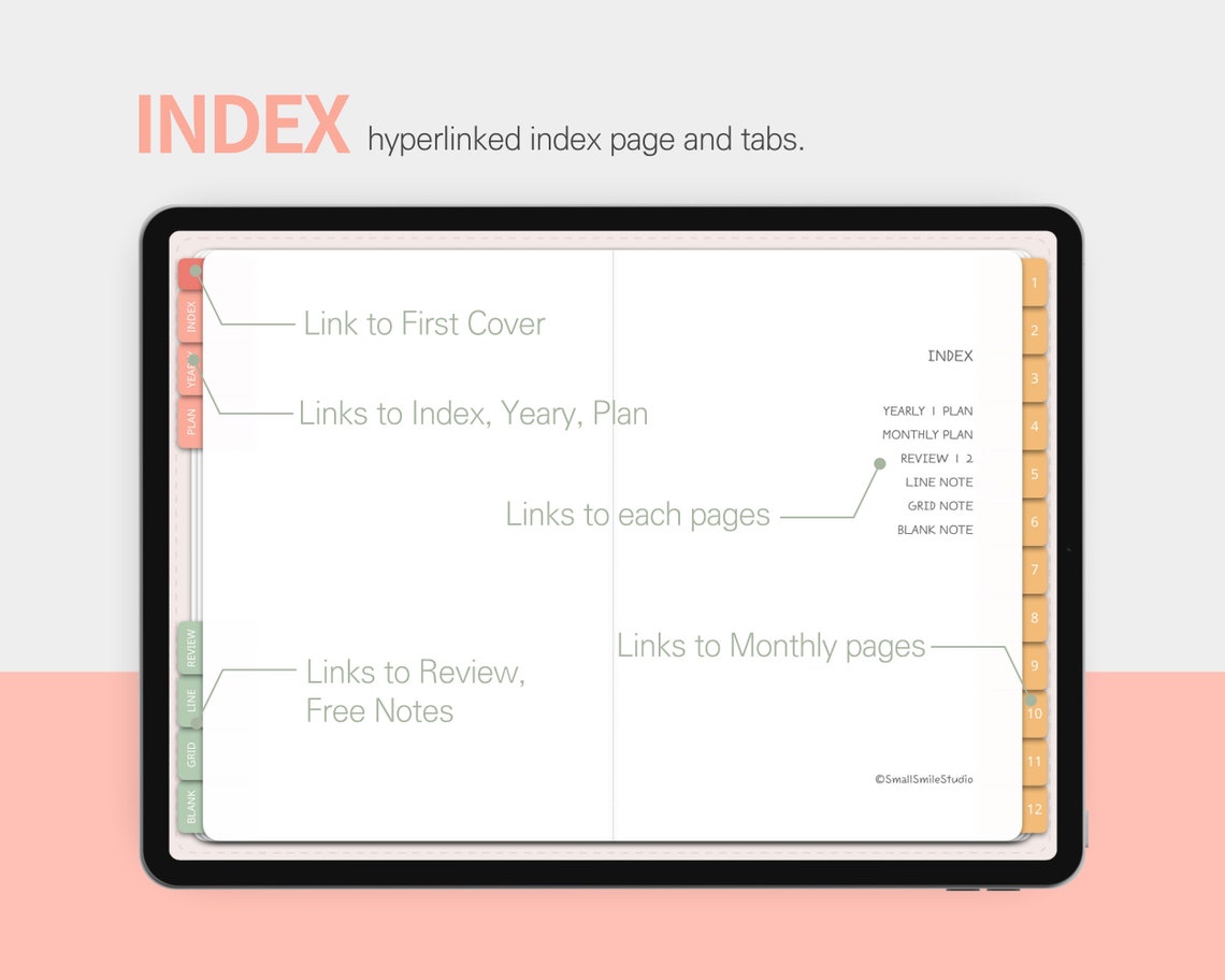 Undated Digital Planner Goodnotes Planner Notability - Etsy