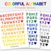 Colorful Alphabet Printable Stickers 3 Sheets Planner, Journal Stickers ...