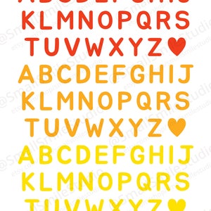 Colorful Alphabet Printable Stickers 3 Sheets Planner, Journal Stickers ...