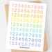 Pastel Number Printable Stickers | Planner, Journal Stickers | Digital ...