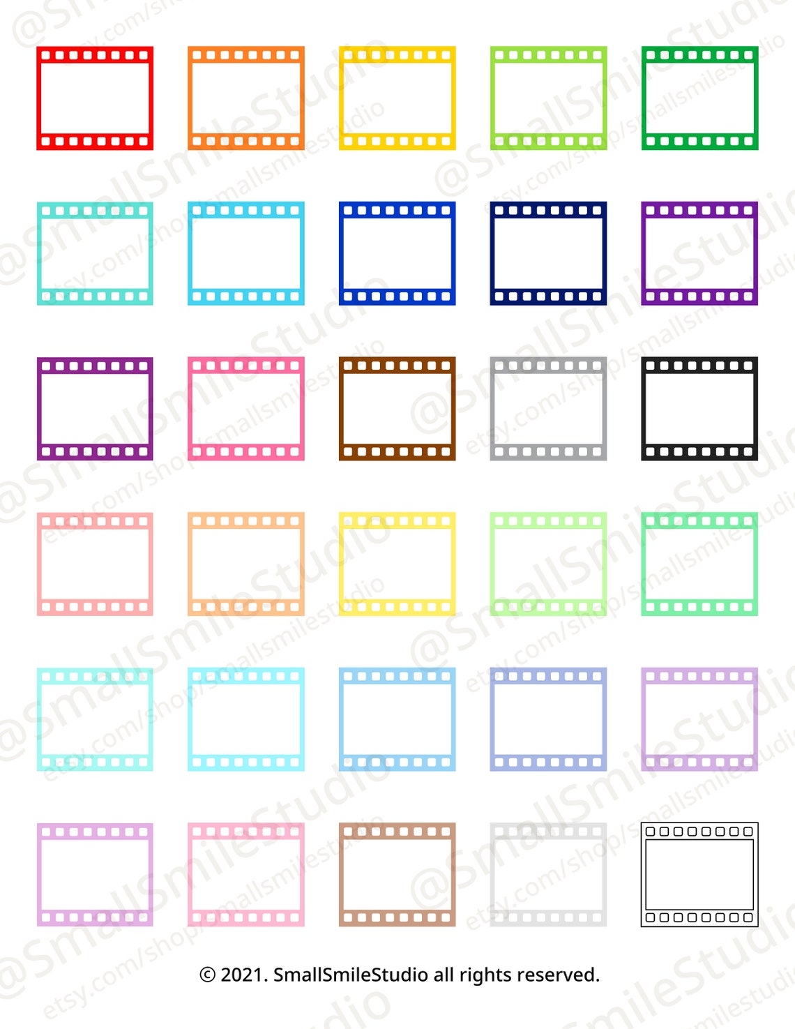 Film Printable Stickers Digital Stickers Goodnotes - Etsy