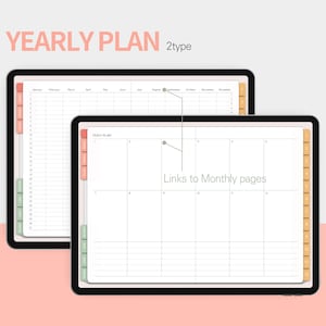 Undated Digital Planner Goodnotes Planner Notability - Etsy