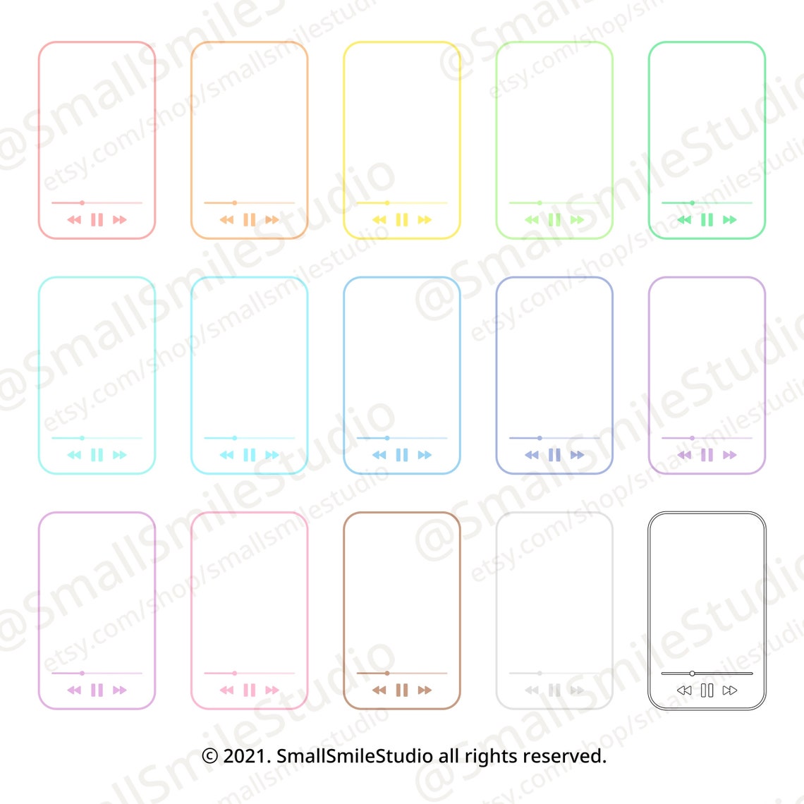 Playlist Printable Stickers Digital Stickers Goodnotes | Etsy