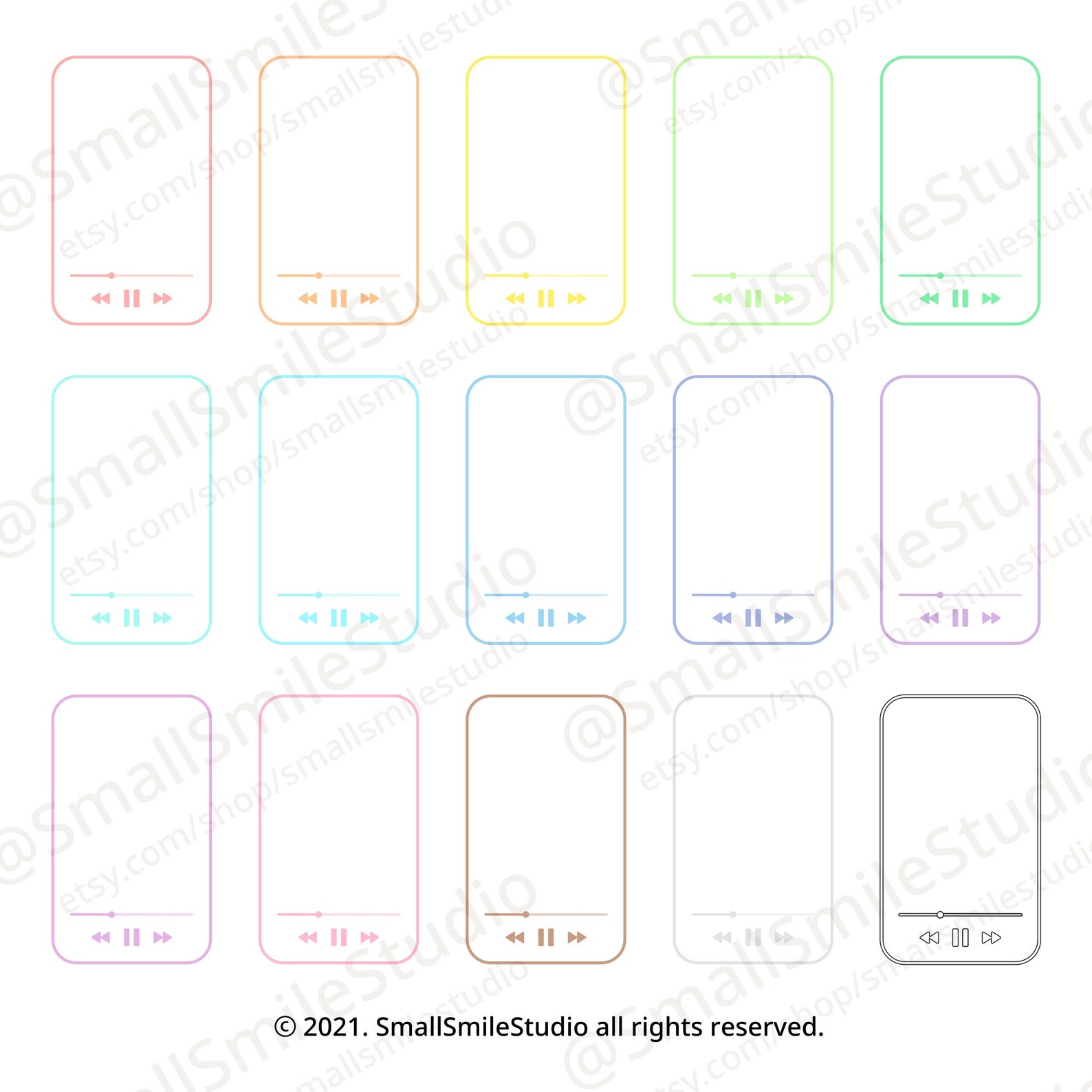 Playlist Printable Stickers Digital Stickers Goodnotes | Etsy