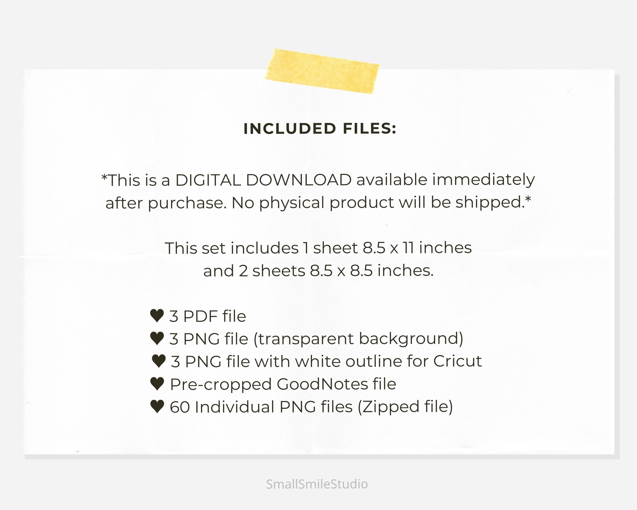 Playlist Printable Stickers Digital Stickers Goodnotes | Etsy