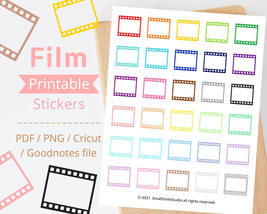 Film Printable Stickers Digital Stickers Goodnotes Stickers Functional ...