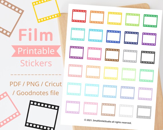 Film Printable Stickers Digital Stickers Goodnotes - Etsy