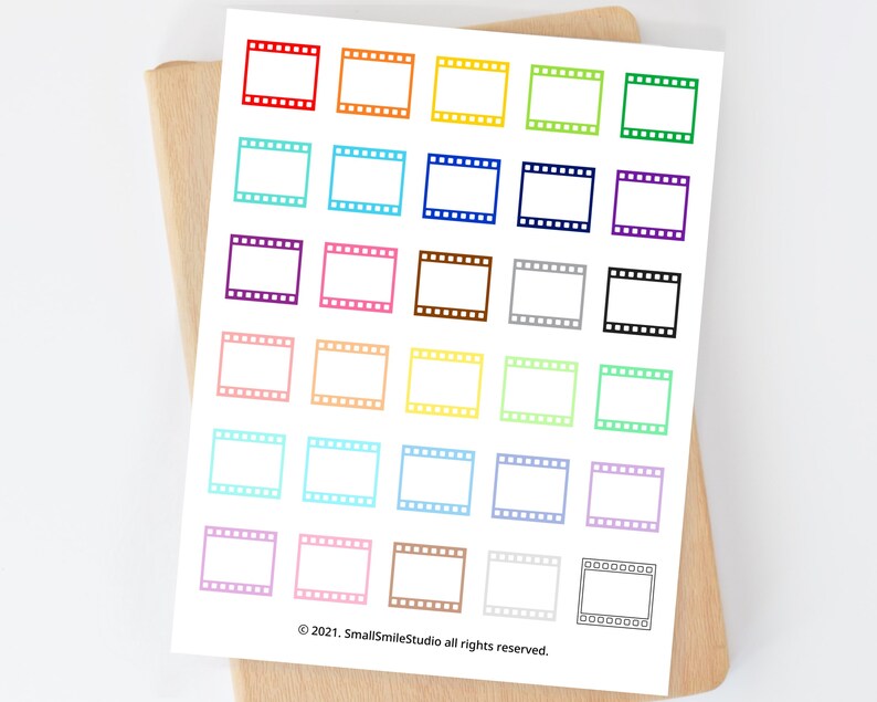 Film Printable Stickers Digital Stickers Goodnotes - Etsy