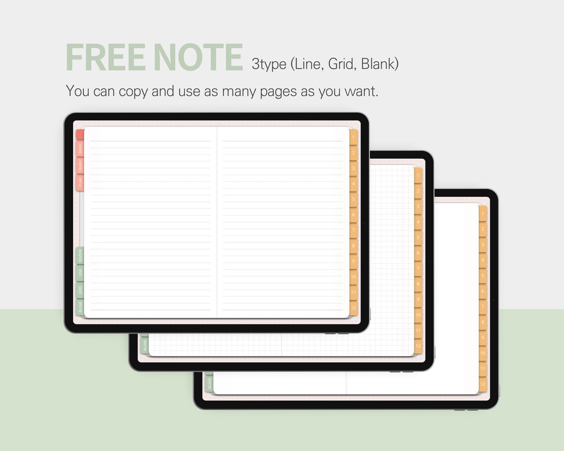 Undated Digital Planner Goodnotes Planner Notability - Etsy