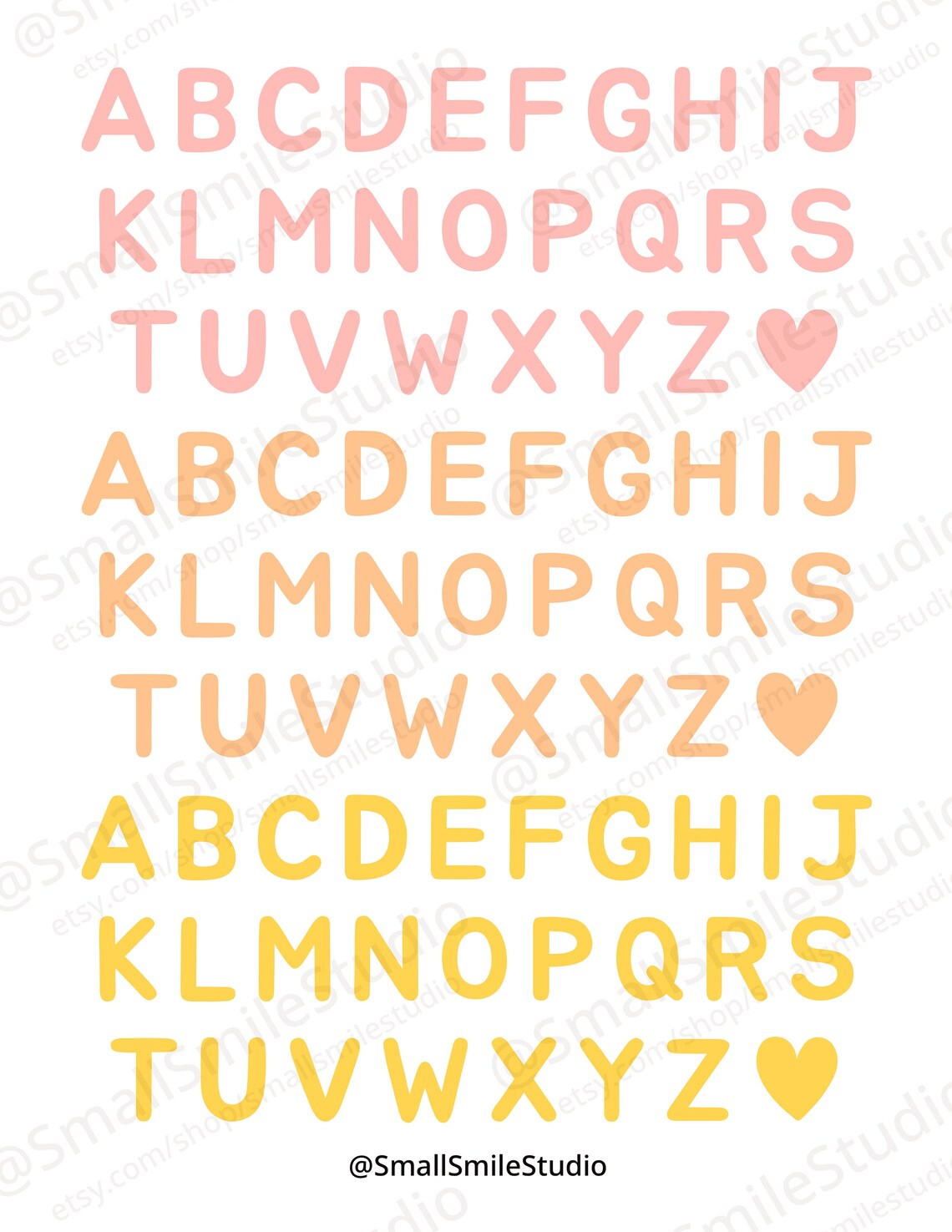 Pastel Alphabet Printable Stickers 3 Sheets Planner | Etsy