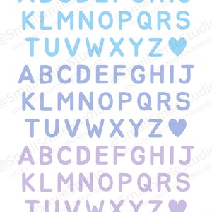 Pastel Alphabet Printable Stickers | 3 Sheets | Planner, Journal ...