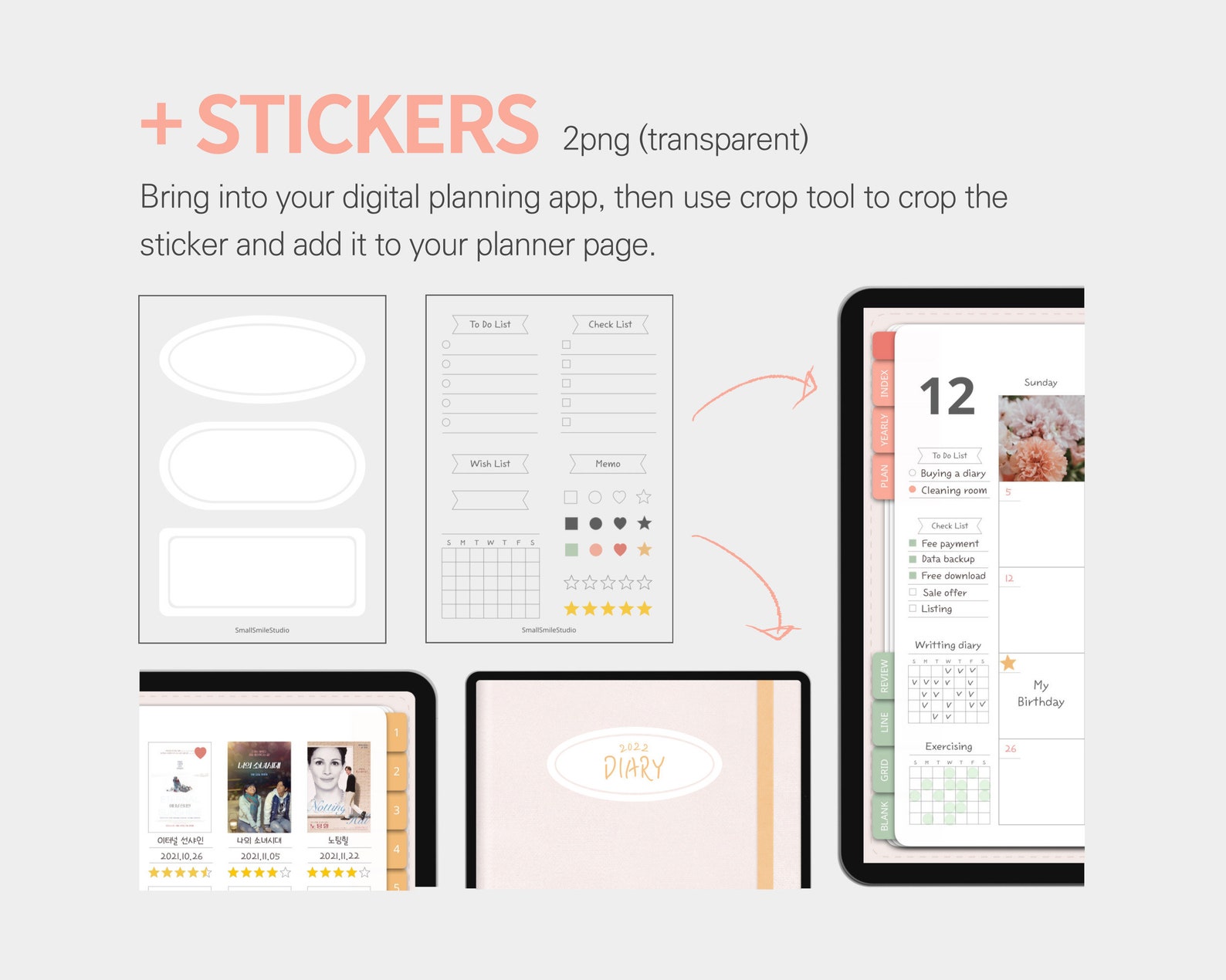 Undated Digital Planner Goodnotes Planner Notability - Etsy