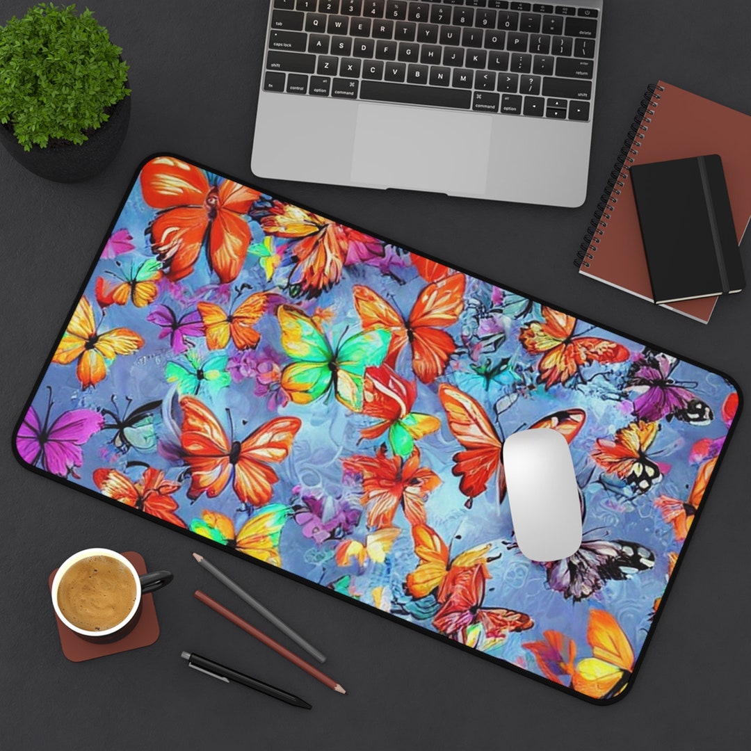 Butterfly Desk Mat, Butterflies Desk Mat, Butterflies Keyboard Mat ...