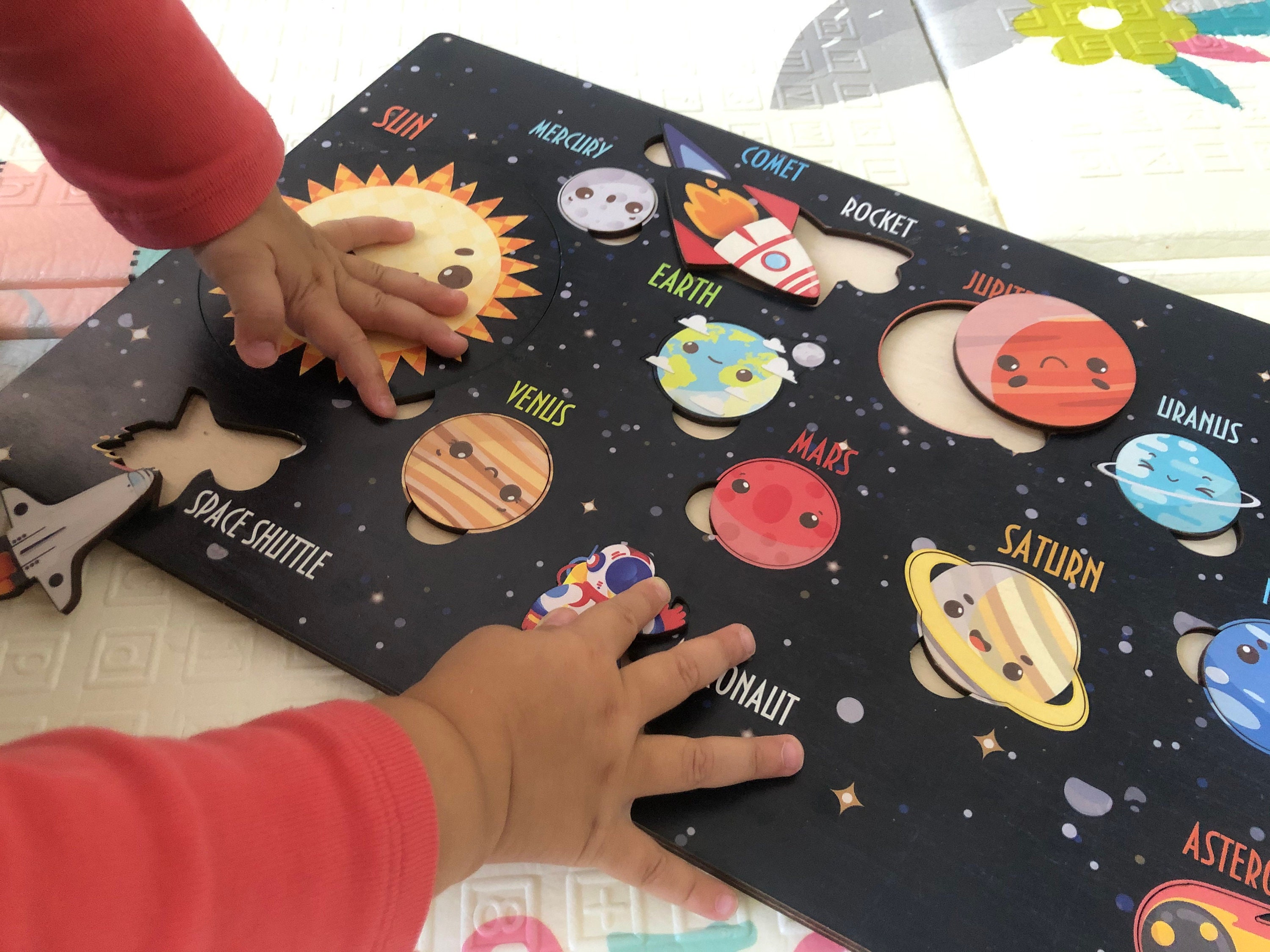 Solar System Wooden Puzzle / Educational Game With Planets - Etsy