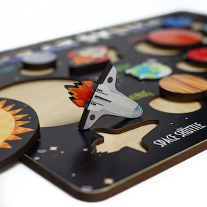 Solar System Wooden Puzzle / Educational Game With Dwarf Planets ...