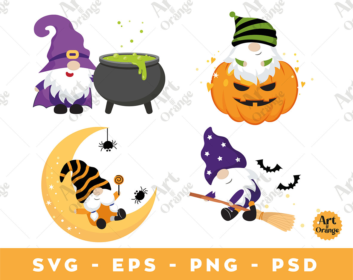 Halloween SVG, Halloween Gnomes SVG, Gnomes Bundle, Gnomes Svg, Trick ...