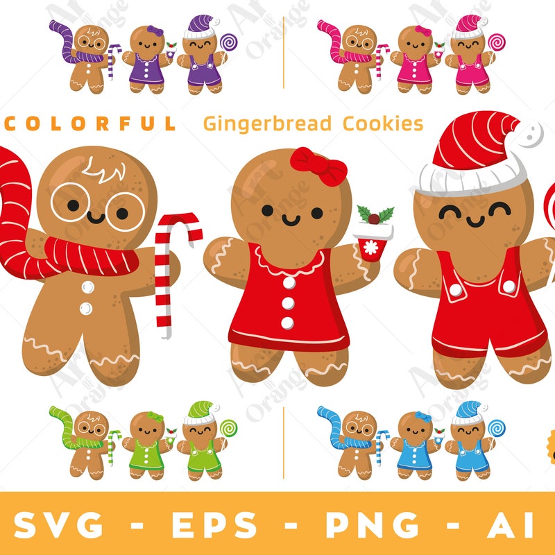 Gingerbread Svg - Etsy