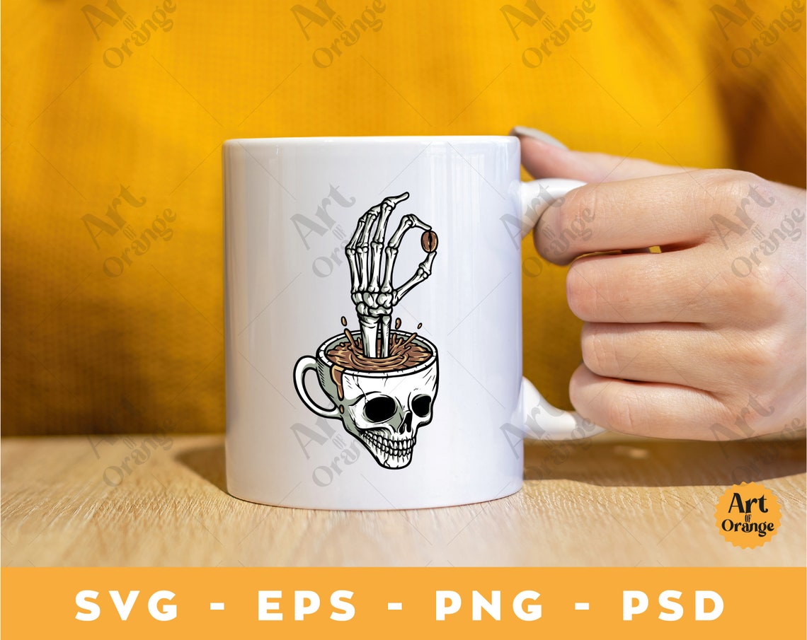 Skeleton Coffee Svg, Skeleton Drink Coffee Svg, Mom Skull Coffee Png ...