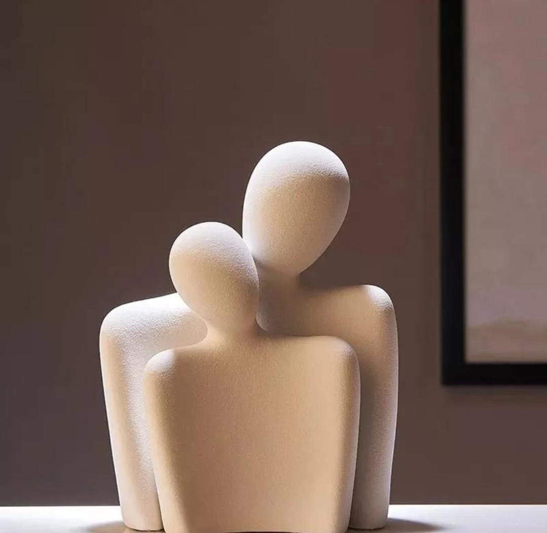 Family Sculpture Sets: Parent and Children Hugging Figurines ...