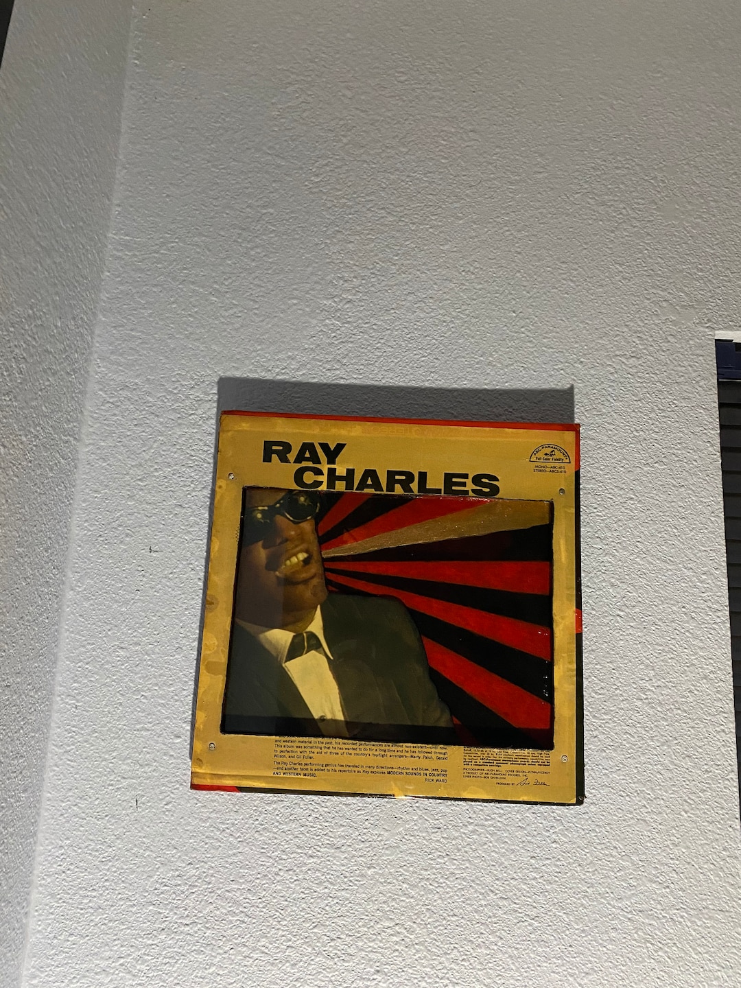 Vintage Ray Charles Vinyl Album Cover Turned Into Mixed Media Art Piece ...