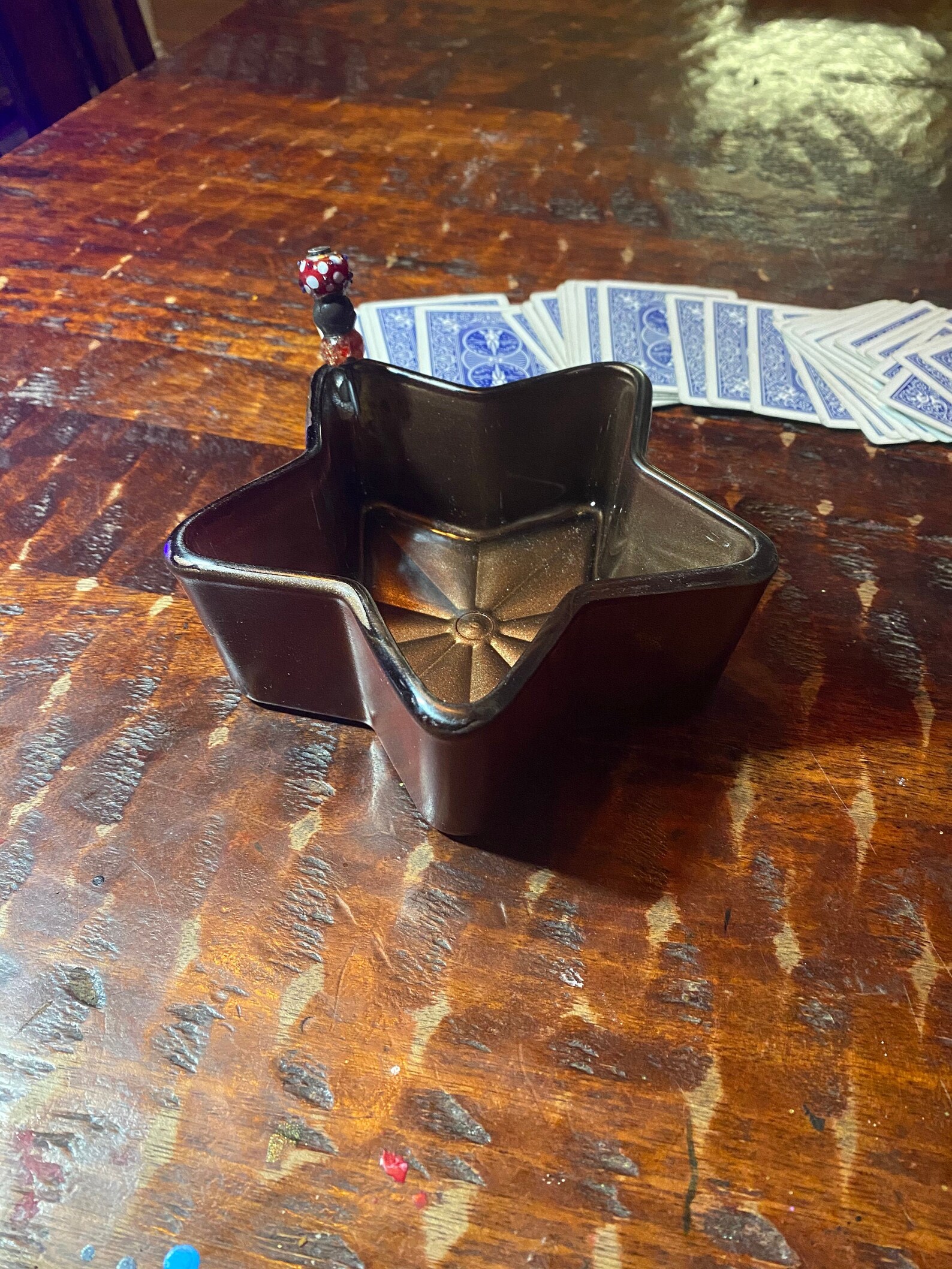 Red/copper Star-shaped Ashtray With Built in Magnetic Poker - Etsy