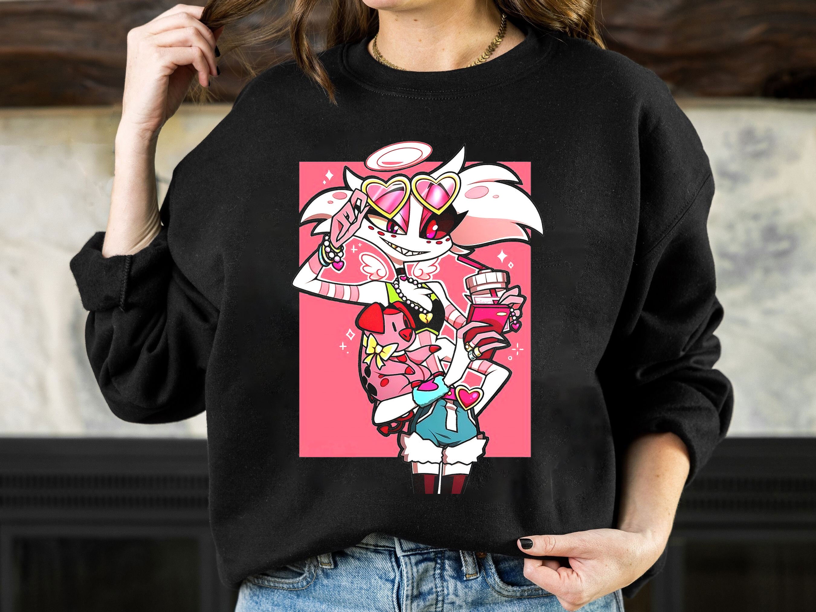 Hazbin Hotel Angel Dust Tropical Summer Color T-shirt, Hazbin Hotel Fat ...