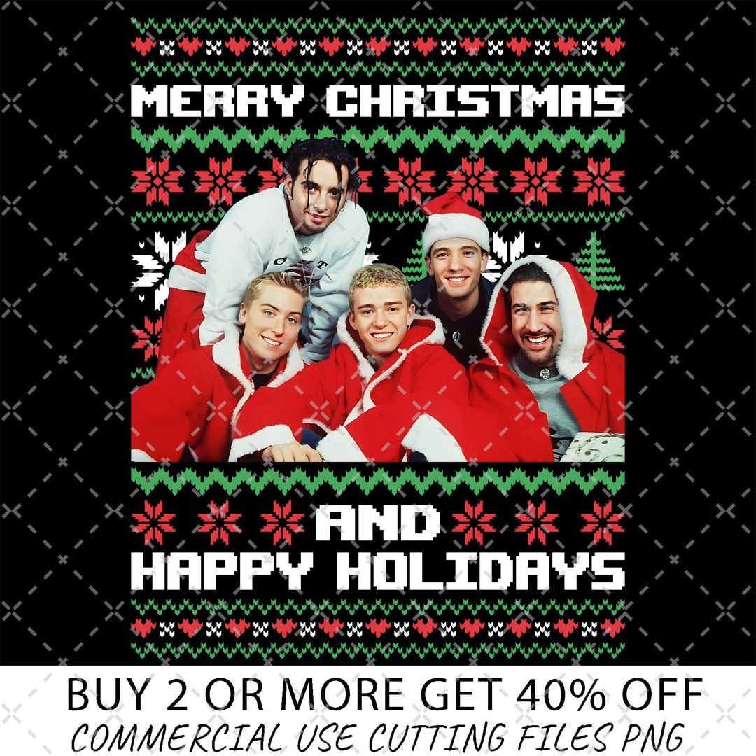 Ugly Christmas Png Nsync Christmas Sweater Sweatpng Merry - Etsy