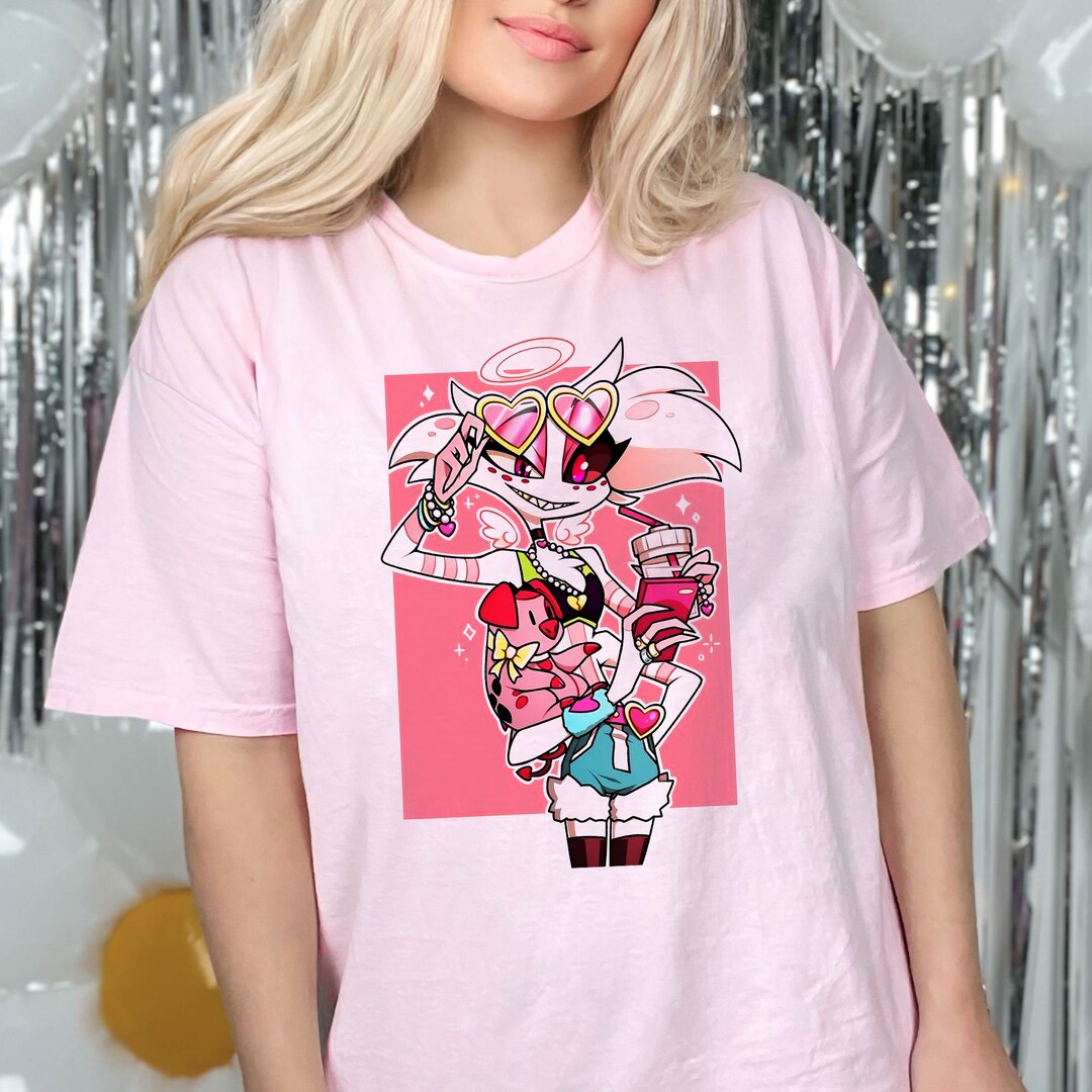 Hazbin Hotel Angel Dust Tropical Summer Color T-shirt, Hazbin Hotel Fat ...